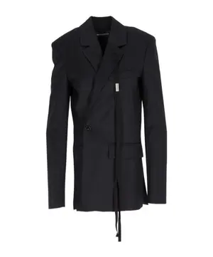 ANN DEMEULEMEESTER Elin Asymmetric Tailored Blazer - Black