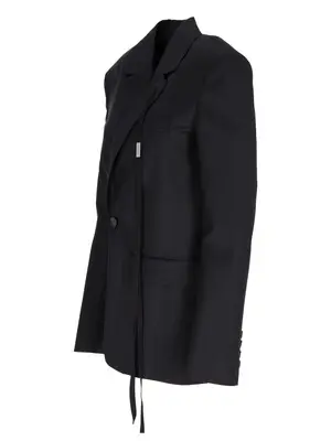 ANN DEMEULEMEESTER Elin Asymmetric Tailored Blazer - Black
