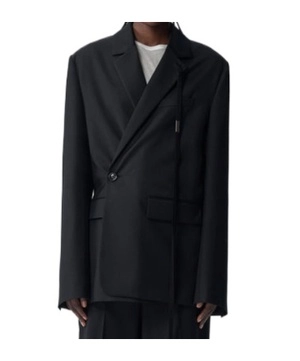 ANN DEMEULEMEESTER Elin Asymmetric Tailored Blazer - Black