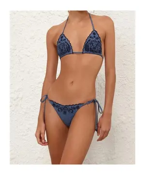 Zimmermann Embroidered Triangle Bikini Set
