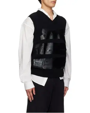 MAISON MARGIELA V-neck Sleeveless Jumper With Ribbed Trims
