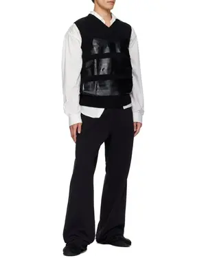MAISON MARGIELA V-neck Sleeveless Jumper With Ribbed Trims