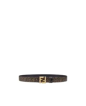 Fendi Ff Motif Reversible Buckle Belt - Black