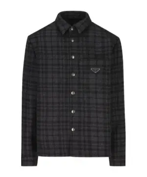Prada Triangle-logo Checked Shirt