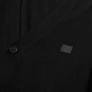 Acne Studios Logo Patch Knitted Cardigan - Black