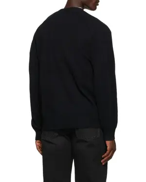 Acne Studios Logo Patch Knitted Cardigan - Black
