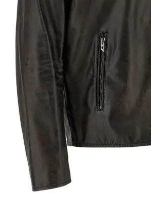 DIESEL® L Amar Wrd Leather Jacket