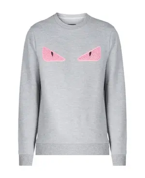 Fendi Woolen Round Neck Sweater With Eye Pattern