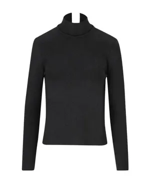 Fendi Long Sleeve Vertical Collar Sweater With Back Tie