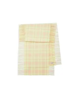 Burberry Check-printed Fringed-edge Scarf - Nude