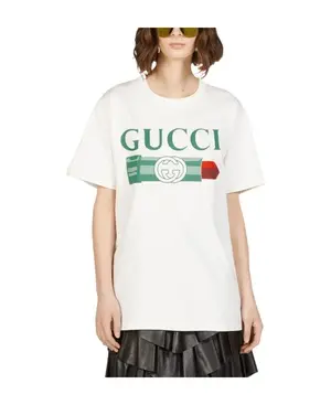 Gucci Lipstick Print Cotton T-shirt
