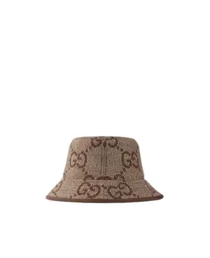 Gucci Monogrammed Bucket Hat - Brown