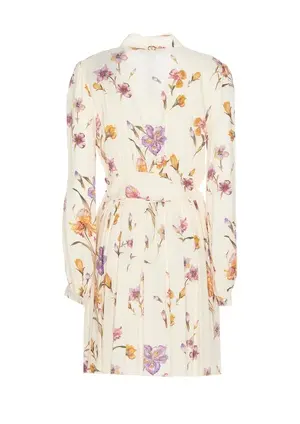 TWINSET Floral Print V-neck Mini Dress
