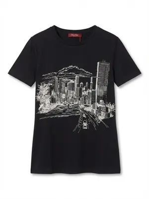 Max Mara Ernesta Graphic T-shirt - Black