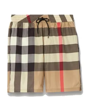 Burberry Checked Drawcord Swim Shorts - Multicolor