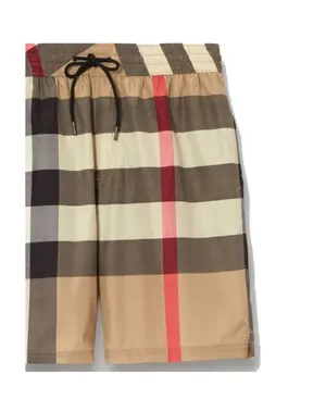 Burberry Checked Drawcord Swim Shorts - Multicolor