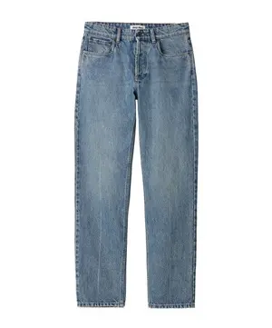 Miu Miu Miu Miu Logo-Embroidered Straight-Leg Jeans Blue