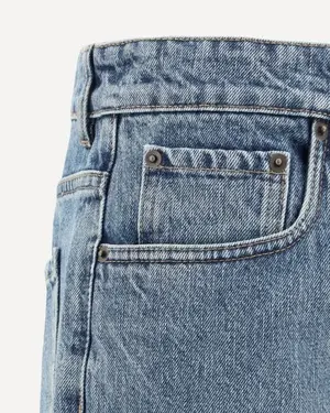 Miu Miu Logo-embroidered Straight-leg Jeans - Blue