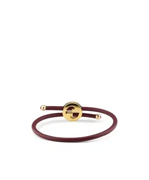 Gucci Enamel Round Interlocking G Bracelet - Red