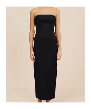 Posse Strapless Bow Detail Midi Dress