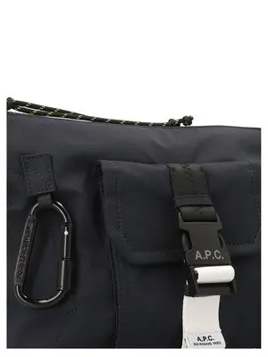A.p.c. Logo Buckled Shoulder Bag - Black