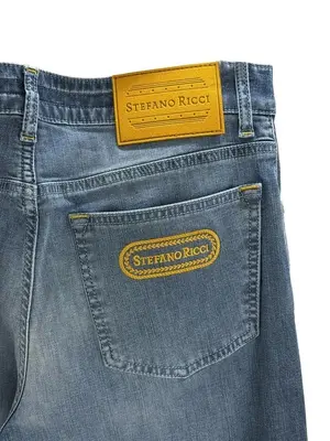 Stefano Ricci Logo Patch Jeans