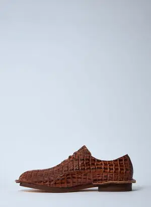 Martine Rose Clarks X Derby Croc-embossed Leather Lace-up Shoes