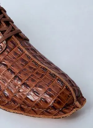 Martine Rose Clarks X Derby Croc-embossed Leather Lace-up Shoes