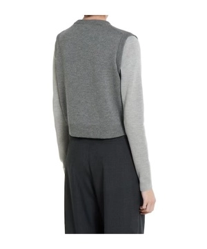 Gucci V-neck Vest Overlay Knit Sweater