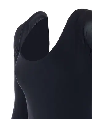 Alaïa Curved Neckline Long-sleeved Bodysuit