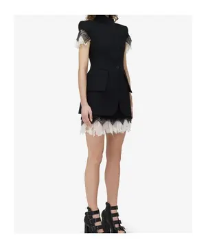 Alexander McQueen Lace Detailed Mini Skirt
