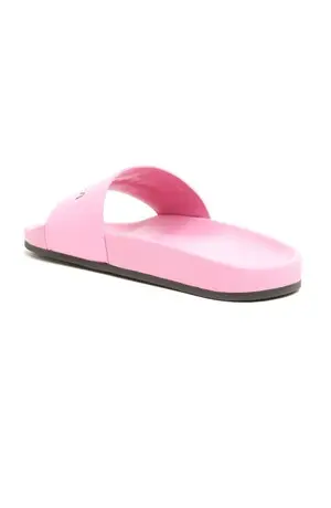 Balenciaga Logo Printed Slip-on Slides