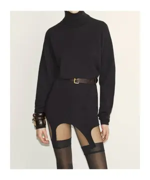 Saint Laurent Turtleneck Garter Jumper