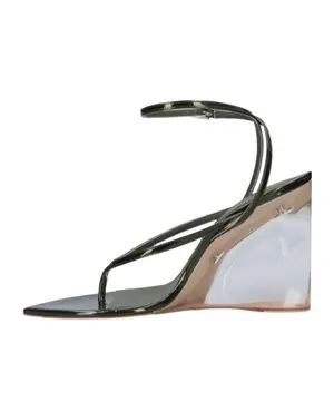 Alaïa Strappy Wedge Heeled Sandals - Black