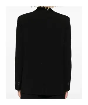 FORTE_FORTE Double-breasted Blazer With Notched Lapels - Black
