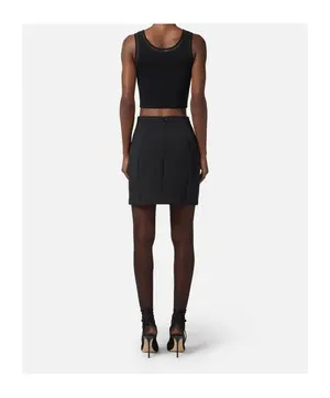 Elisabetta Franchi Chain Embellished Mini Skirt - Black