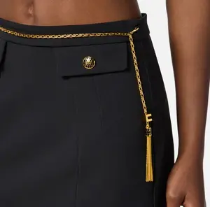 Elisabetta Franchi Chain Embellished Mini Skirt - Black