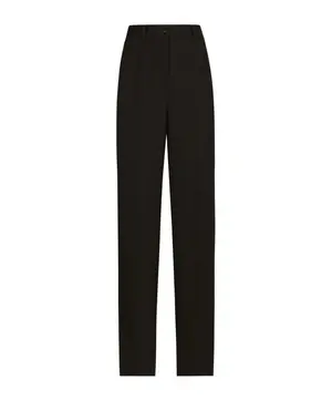 Dolce & Gabbana Gabardine Tailored Tuxedo Pants - Black