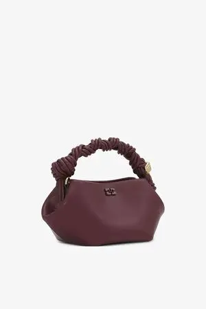 GANNI Bou Mini Braided Handbag - Red