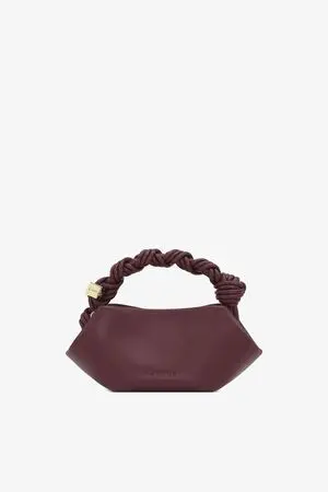 GANNI Bou Mini Braided Handbag - Red