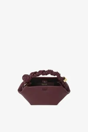 GANNI Bou Mini Braided Handbag - Red