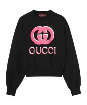 Gucci Interlocking G Print Jersey Sweatshirt - Black
