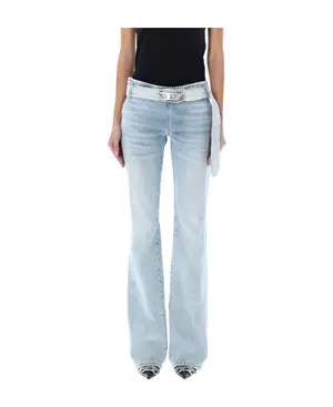 DIESEL® Ebby D Buckle Wide Leg Jeans
