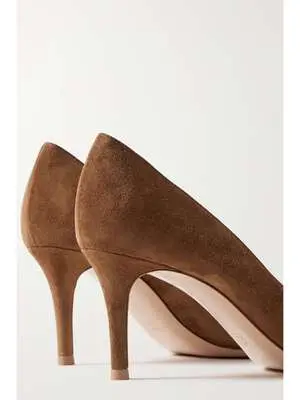 GIANVITO ROSSI Pointed Toe Stiletto High Heel Pumps - Brown