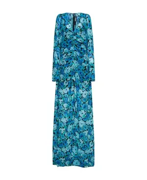 ROTATE BY BIRGER CHRISTENSEN Ibiza Long Floral Chiffon Dress