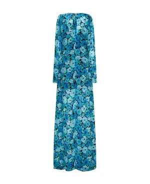 ROTATE BY BIRGER CHRISTENSEN Ibiza Long Floral Chiffon Dress