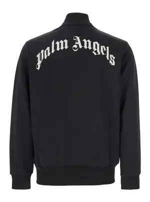 Palm Angels Curved Logo Printed Track Jacket