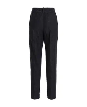 Brunello Cucinelli Elastic Waist Creased Cotton Jeans