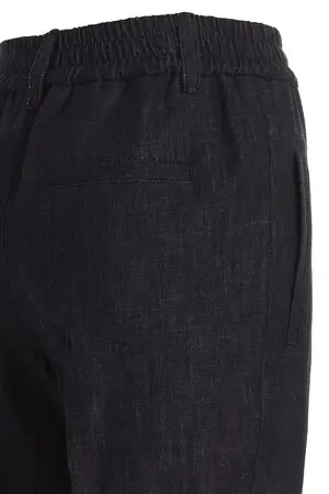 Brunello Cucinelli Elastic Waist Creased Cotton Jeans
