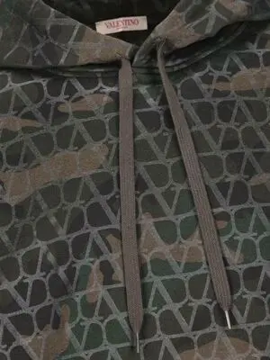 Valentino Garavani Camouflage Print Drawstring Hoodie
